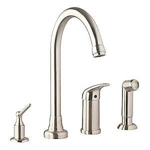 Gerber Plumbing Melrose Single Handle Kitchen Faucet with Side Spray and Soap Dispenser
