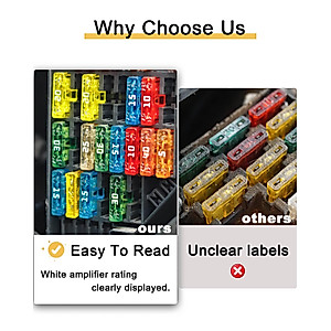 Riseuvo 20pcs 30A Standard Car Fuses - 30 AMP Automotive Fuses(ATO/APR/ATS), 32V (12/24V) Blade Fuse for RV/Truck/SUV