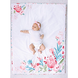 My Tiny Moments Painterly Floral Photo Op Fitted Crib Sheet