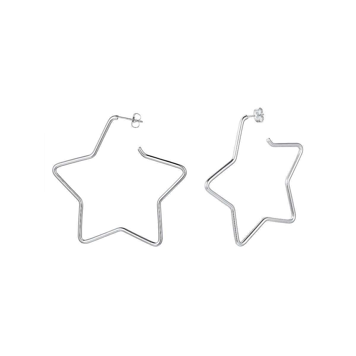 Star Hoop Earrings for Women Stainless Steel Geometric Earring Hoops Fashion Jewelry