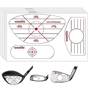 Golf Driver Impact Tape Labels 180Pcs Golf Impact Stickers Golf Clubs Labels for Swing Training Irons and Woods Iron Ball Hitting Recorder Standard Irons Woods Sticker,Training Aids for Swing Practice