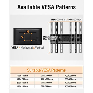 ELIVED Full Motion TV Mount TV Wall Mount Swivel and Tilt for Most 26-55 Inch TVs, Wall Mount TV Bracket with Dual Articulating Arms, Max VESA 400x400, 88 lbs. Loading, 16" Studs