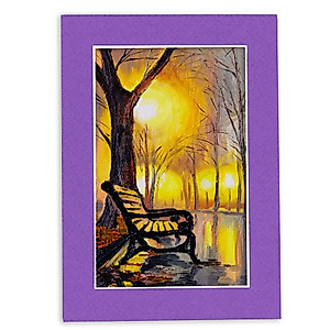 8.5x11 Mat for 11x14 Frame - Precut Mat Board Acid-Free Purple 8.5x11 Photo Matte Made to Fit a 11x14 Picture Frame, Premium Matboard for Family Photos, Show Kits, Art, Picture Framing, Pack of 1 Mat