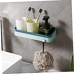 Healeved 3pcs Shampoo Holder Organizer Wall Shower Shelf Rack Kitchen Wall Punch Free Supportor Practical Rack Commodity Shelf Storage Rack Toothpaste Holder Soap Holder Suction Wall