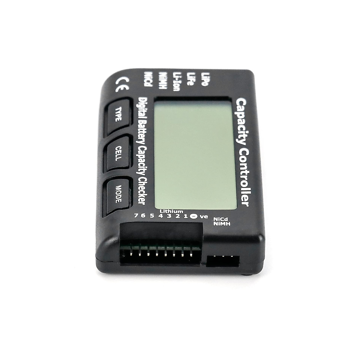 QWORK RC Cellmeter Controller Tester Voltage Tester, 7 Digital Battery Capacity Checker Compatible with LiPo Life Li-ion NiMH Nicd Battery