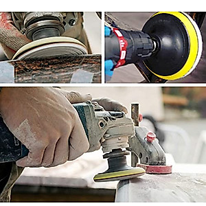 Auniwaig Diamond Polishing Pads 4 inch Wet Polishing Set,50 Grit Pads for Granite Stone Concrete Marble Floor Grinder or Polisher 3pcs