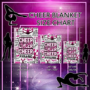 Yiyeqiu Cheer Blanket Cheerleader Blanket for Girls 50"x60" Cheerleader Gifts Throw Blanket Cheer Gifts for Cheerleaders Cheerleading Blanket for Teens Cheerleading Gifts for Kids Sofa Couch