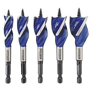 Speedbor 1877240 Irwin Tools Max Wood Drilling Bits, 4-Inch, 5-Piece