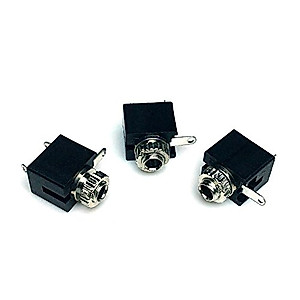 CESS 2.5mm Mono TS Female Jack Socket with Switch PCB Panel Mount (12 Pack)