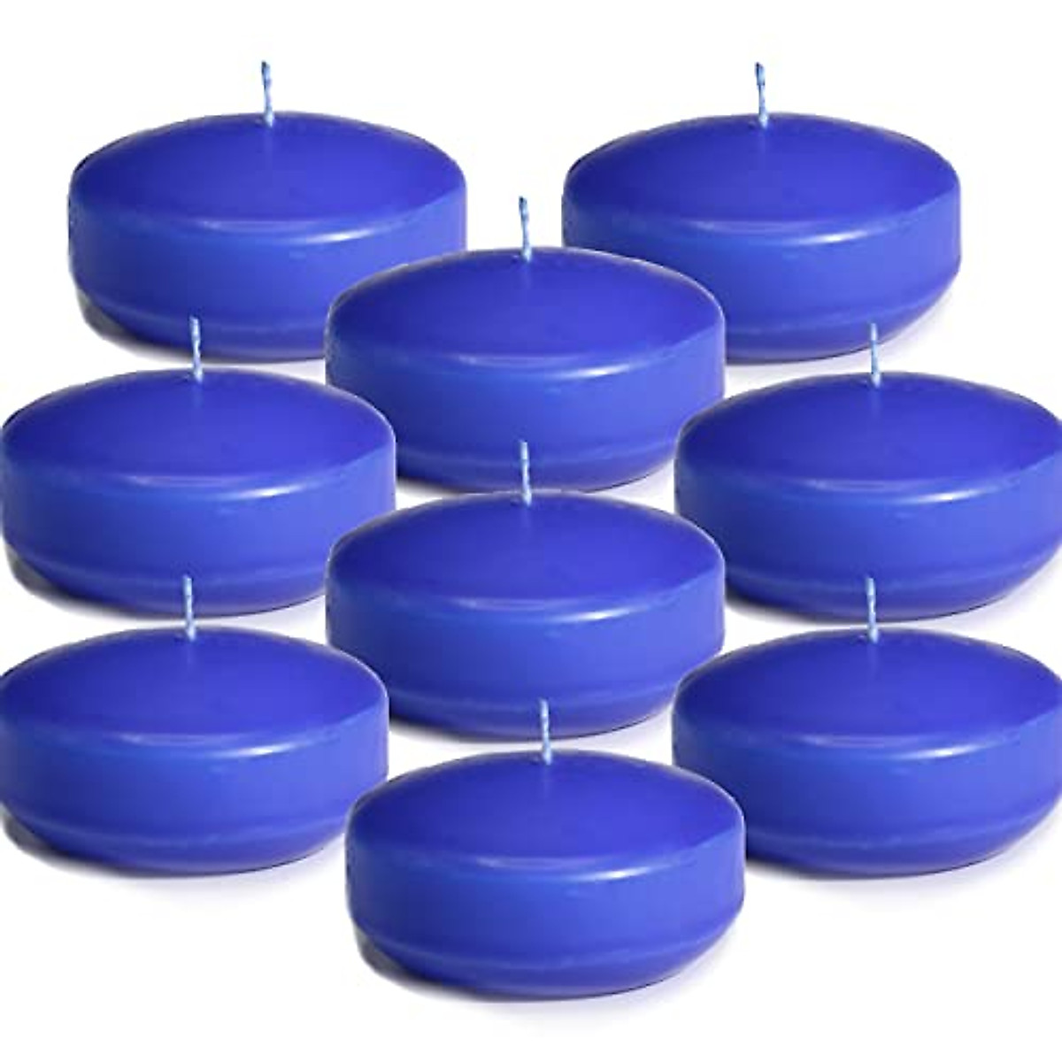 CandleNScent Unscented Floating Candles | Large 2 Inch - Fits in 2 Inch Vase and Above | Navy Blue | Floats On Water | Pack of 12