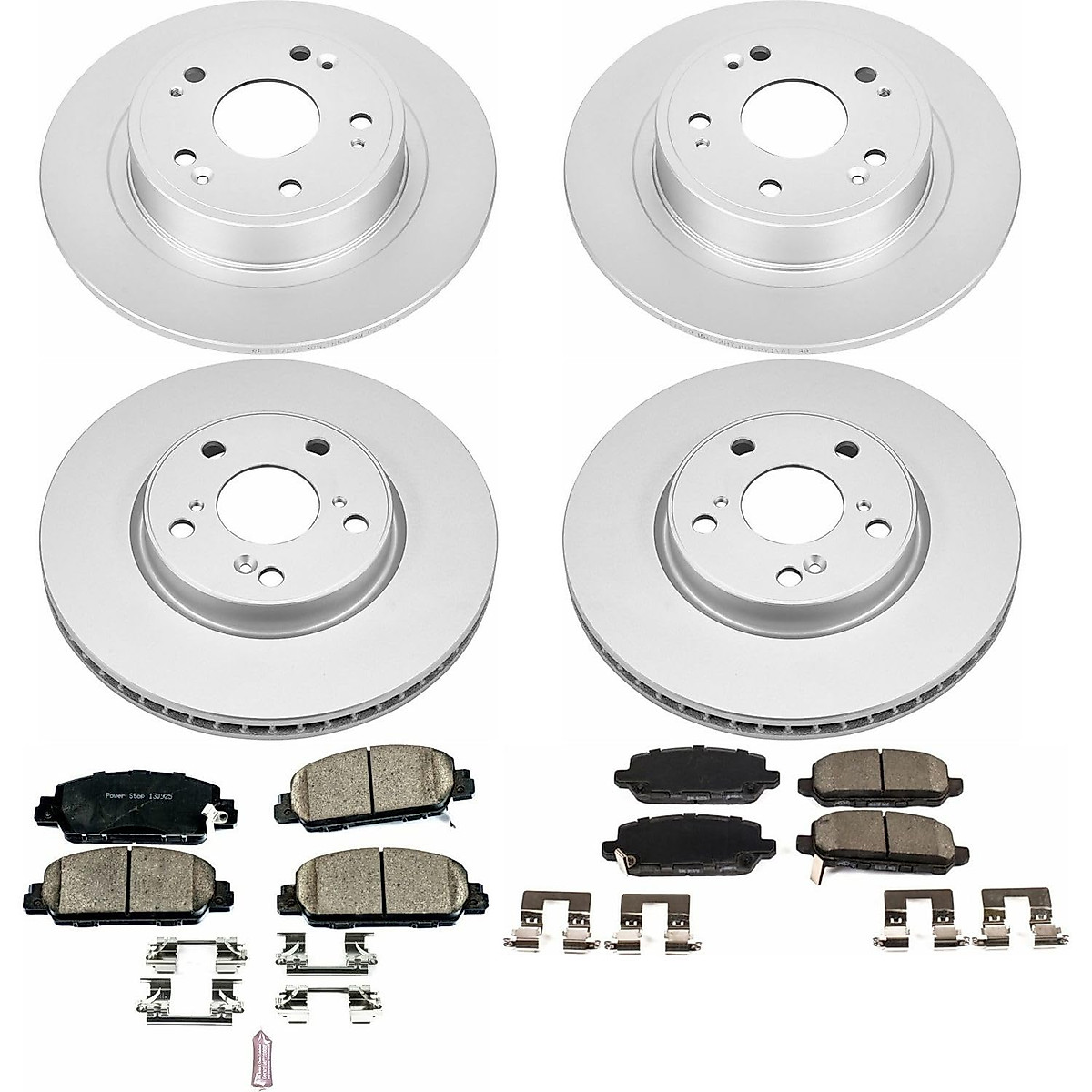 Power Stop CRK7349 Front and Rear Z17 Evolution Geomet Coated Brake Kit For Honda HR-V 2016-2022 [Model Specific]
