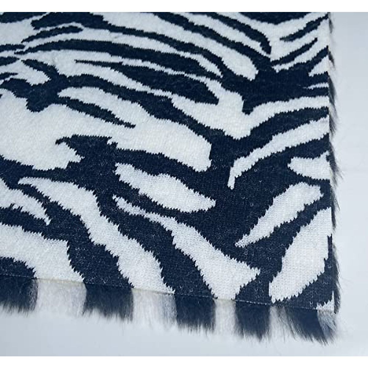 Highshion Artificial Shaggy Faux Fur Fabric | 64" x 36" | Camera Floor Chair Cover Seat Cushion for Any DIY Craft | Rectangular Patch Costume | Plush Crafting Sewing(64"X36"，Zebra Stripe)