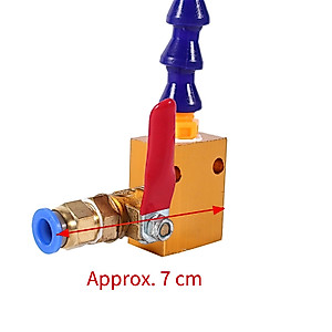 Fafeicy Mist Cooling Spray System Bidirection Tube + Valve Engraving Machine Cooling Sprayer for 8mm Air Pipe CNC Lathe