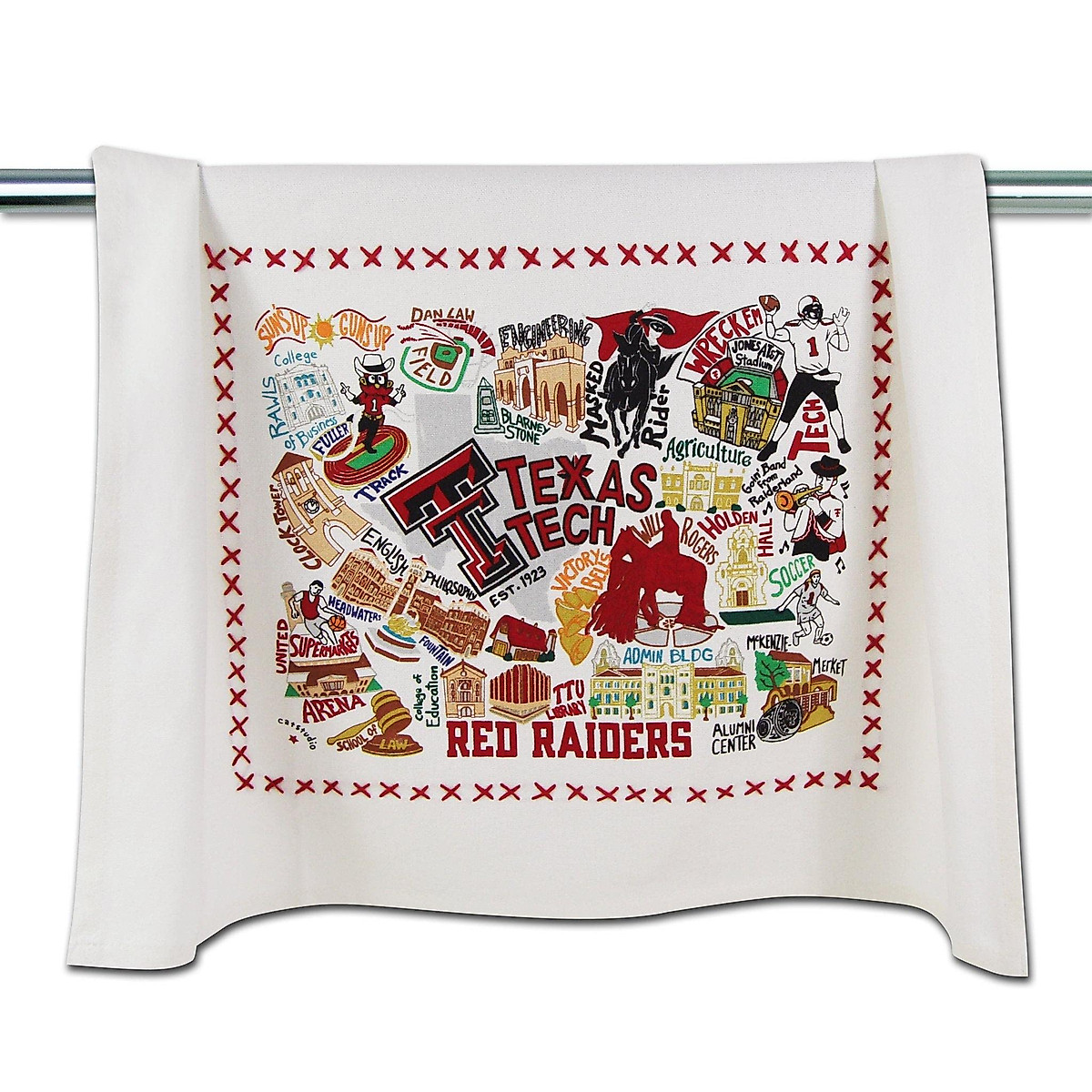 Catstudio Dish Towel, Texas Tech University Red Raiders Hand Towel - Collegiate Kitchen Towel for Texas Tech Fans - Perfect Graduation Gift, Gift for Students, Parents and Alums