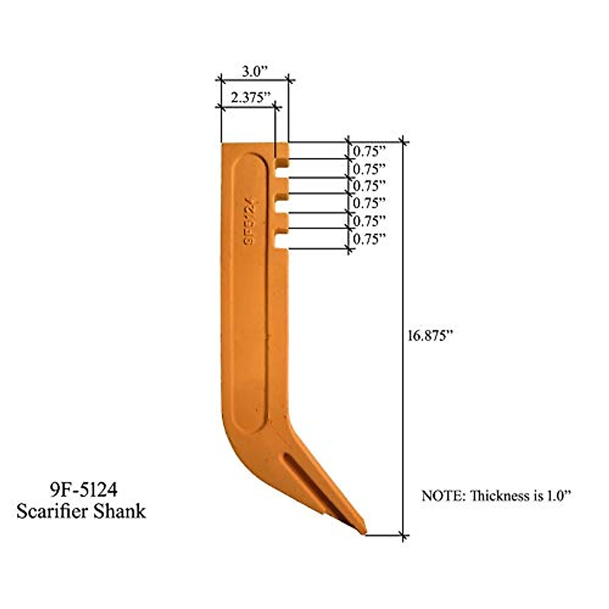 2 - Scarifier Shanks, Fits Most Caterpillar Motor Gaders- 9F-5124, 195-7218