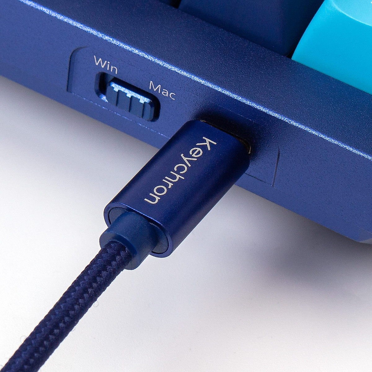 Keychron Q5 RGB QMK/VIA Programmable Macro Wired Custom Mechanical Keyboard with Hot-Swappable Gateron G Pro Brown Switch, 96% Layout Full Aluminum Double Gasket for Mac Windows Linux(Blue)