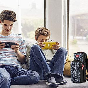 SUNJOYCO Backpack Carrying Travel Bag Fit for Nintendo Switch, Large Capacity Switch Backpack, Sling Crossbody Bag Shoulder Bag, Cute Travel Carrying Case, Chest Gaming Bag Switch Storage Bag for Men