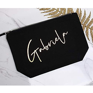 Bridesmaids Makeup Bags Bridesmaids Gift Idea Bridal Party Cosmetic Bags Gifts Maid of Honor Bags Bridesmaid Canvas Personalized Makeup Bags