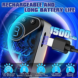1500 mAh Rechargeable Anti Barking Device for Dogs Indoor Up to 50 Ft Range, 9 Modes Dog Bark Deterrent Devices Dog Training & Behavior Aids, Electric Bark Box Dog Barking Control Safe for Dogs