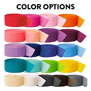 Andaz Press Crepe Paper Streamer Hanging Party Decorations Kit, 240-Feet, Black, Gray, White, 1-Pack, 3-Rolls, New Years Gradaution Colored Wedding Baby Bridal Shower Birthday Supplies