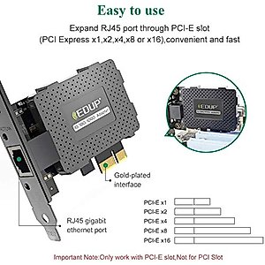 EDUP Gigabit Ethernet PCI Express PCI-E Network Card 10/100/1000Mbps RJ45 LAN Adapter Converter for Desktop PC