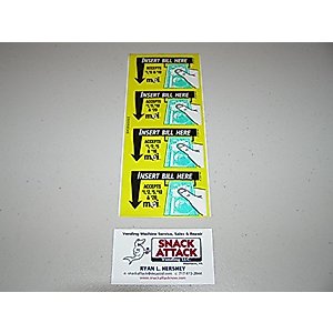 Mars VN2712 Bill VALIDATOR (4) VN & AE Series Decal Stickers $1, $2, $5, $10,$20