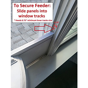 Amish Custom Made Indoor in-Window Bird Feeder, 180° Clear View In-House Feeder, Watch Wild Birds from The Comfort of Your Home - Easy-Fill (29"-36" Window Width)