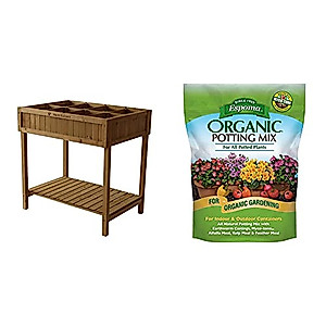 VegTrug 8 Pocket Herb Garden and Espoma Organic Potting Soil Mix - All Natural Potting Mix for All Indoor & Outdoor Containers Including Herbs & Vegetables. for Organic Gardening, 8qt. Bag. Pack of 1