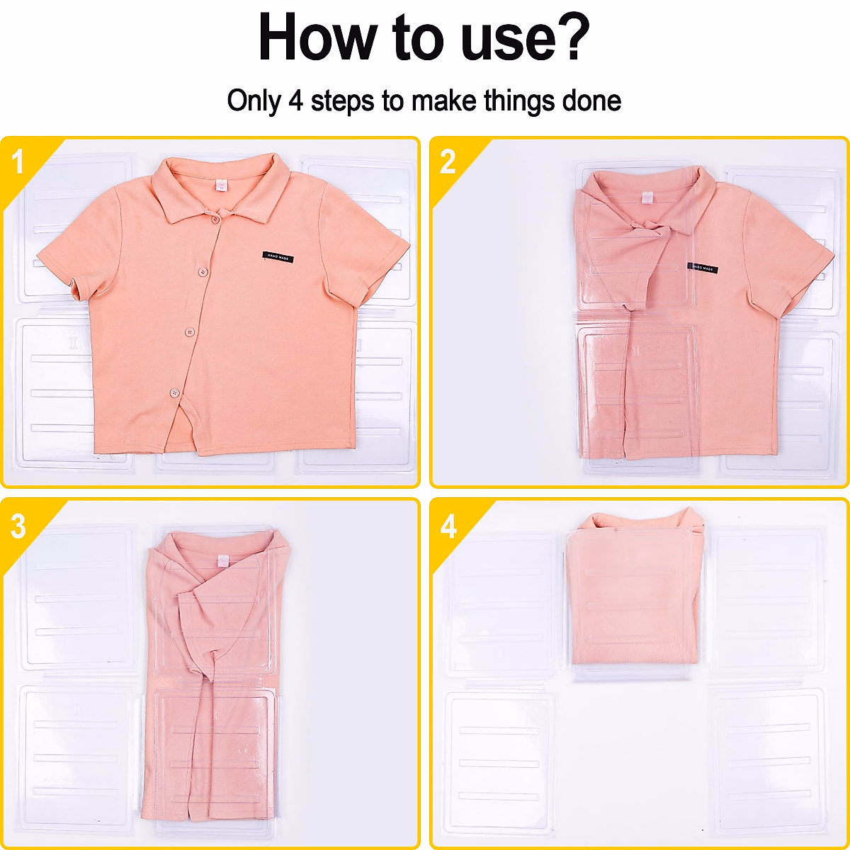 AUKUS Clothes Organizer Tray 20 PACK Shirt Folding Board /Shirt Dividers/ Clothing Folder System, Durable Plastic Easy and Fast Folding Board for Adult Women Man &Kids