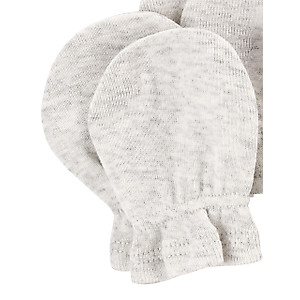 Simple Joys by Carter's Unisex Babies' Baby Mittens, Pack of 6, Cream Heather, 0-3 Months