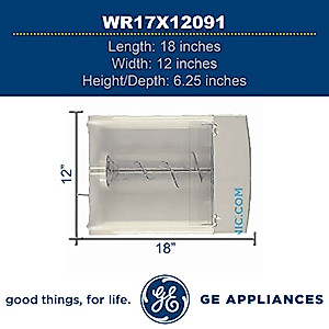 GE WR17X12091 Genuine OEM Ice Bucket Assembly (White) for GE Refrigerators