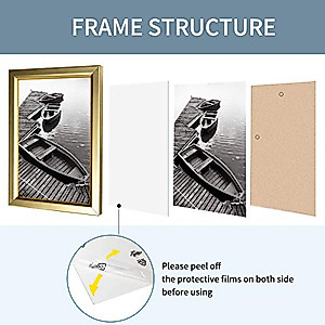 Giverny 8x10 Picture Frames, Gold Photo Frames for Wall or Tabletop Display, Simple Design Glossy Finish Frame Perfect for Home Decoration, Office, Hotel and Various Ceremonies Praties