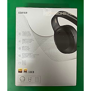 Edifier W820NB Plus Hybrid Active Noise Cancelling Headphones - LDAC Codec - Hi-Res Audio - Fast Charge - Over Ear Bluetooth V5.2 Headphones for Travel, Flight, Train, and Commute- Gray