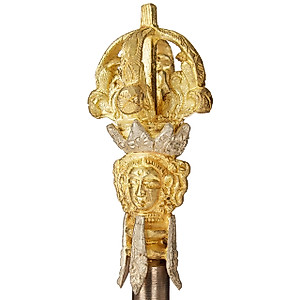 Singing Bowl Nepal Tibetan Buddhist Meditation Bell And Dorje Set - Dharma Objects Bell Of Enlightenment From Nepal 7 Inches