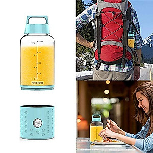 Portable Blender, PopBabies Personal Blender, Smoothie Blender. Rechargeable USB Blender Corolina Blue&Apple Green