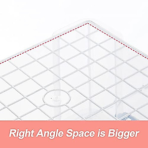 Reheyre Plastic Storage Container Bin with Lid, Clear Storage Bin Tote Organizing Container for Small Items and Other Craft Projects, Rectangular Empty Mini Organizer White One Size