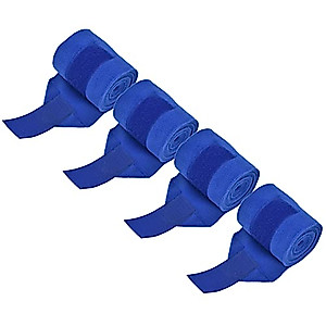 FOUF Horse Leg Warp, 4Pcs Self Adhesive Bandage Wrap Universal Size Leg Wraps, Horse and Pony Durable Nylon Leg Ice Gel Boot Wrap Cold Therapy for Hock, Ankle, Knee, Legs, Boots, and Hooves, Blue