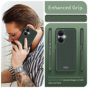 TUDIA DualShield Merge Grip Phone Case for OnePlus Nord N30 5G 2023 - Dual Layer, Shockproof, Military Grade, Slim, Non-Slip Heavy Duty Protective Phone Case - Protector Phone Cover - Pine Green
