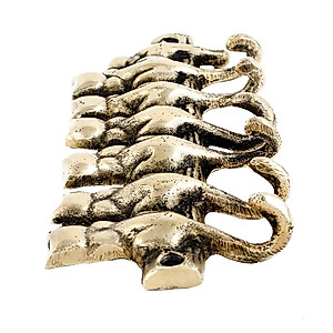 Indian Shelf Decorative Premium Brass Cat Wall Hooks for Keys Gold Vintage Kids Coat Backpack Hangers Purse Holder- 1 Piece