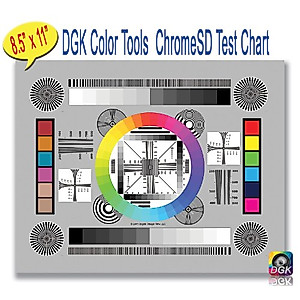 DGK Color Tools High Resolution 8.5x11" Chrome SD Professional Lens Test Chart, 3-Pack