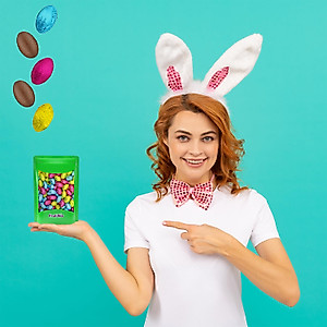 Easter Chocolate Eggs, Multicolored Foil Wrapped Milk Chocolate, Kosher Half-Pound Approx. 45 Eggs