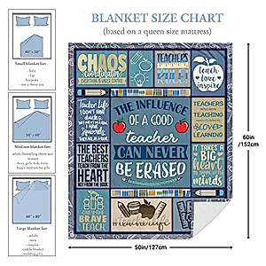 Omokil Teacher Gifts, Teacher Appreciation Gifts, Teacher Gifts for Women, Best Teacher Gifts, Teacher's Day Gifts, Teacher Retirement Gifts for Women, Men, Personalized Teacher Gifts Blanket 60"X50"