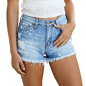 Fashion Slim Shorts ,THENLIAN Women Ladies Tassels Jeans Skinny Zipper Hot Pants Shorts Denim (L, Blue)