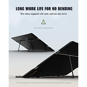 Portable Solar Panel, 100 Watts Foldable Solar Panel with Adjustable Kickstands for Camping, Car Travel, Hiking, Adventure, RV, Upgrades Support 5521 DC Type-c USB(Clearance)