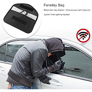 ONEVER 2 Pack Faraday Bags for Car Keys and Cell Phone, Signal Blocking Key Pouch Wallet, Anti-Tracking Anti Theft Car Protection, Signal Jammer WiFi/GSM/LTE/NFC/RFID, GPS Blocker