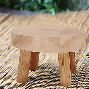 Totority 1pc Shelf Flower Stand Plant Pedestal Plant Riser Nightstand Decor Planter Wood Plant Stand Wood Plant Stool Corner Plant Stand Mini Plant Stand Candlestick Tree Shape Bench Wooden