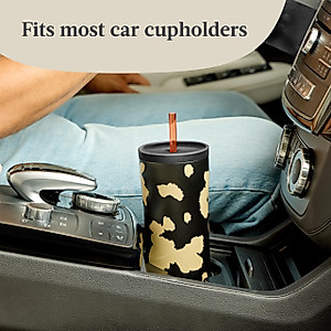 Contigo x Ally Love Steel Insulated Tumbler w/Straw, Autoclose Technology, Easy Clean Lid & Straw, Leak-proof Drinking, Keeps Drinks Cold for 20 hours, BPA Free, 24oz., Streeterville 2.0, Licorice