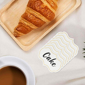 Cheese Markers, Charcuterie Boards Accessories, 24 Pieces Food Labels for Party Buffet, Blank Toothpick Flags, Cake Toppers, Chalkboard Cupcake Toppers Picks for Wedding Birthday Party Decor, White