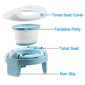 Portable Potty for Toddler Travel, Portable Toddler Potty, Potty Training Seat, Kids Toilet, Go Potty With Storage Bag & Toilet Brush