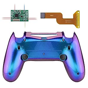 eXtremeRate Chameleon Dawn 2.0 FlashShot Trigger Stop Remap Kit for PS4 CUH-ZCT2 Controller, Upgrade Board & Redesigned Back Shell & Back Buttons & Trigger Lock for ps4 Controller JDM 040/050/055